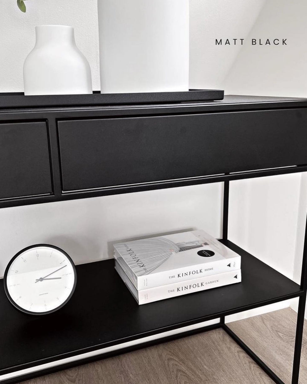 Ella Console Full Steel – MattBlackDecor